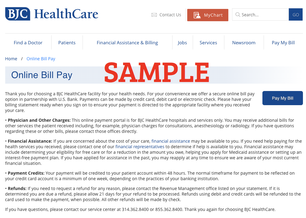 BJC Healthcare | Online Bill Pay | Billing