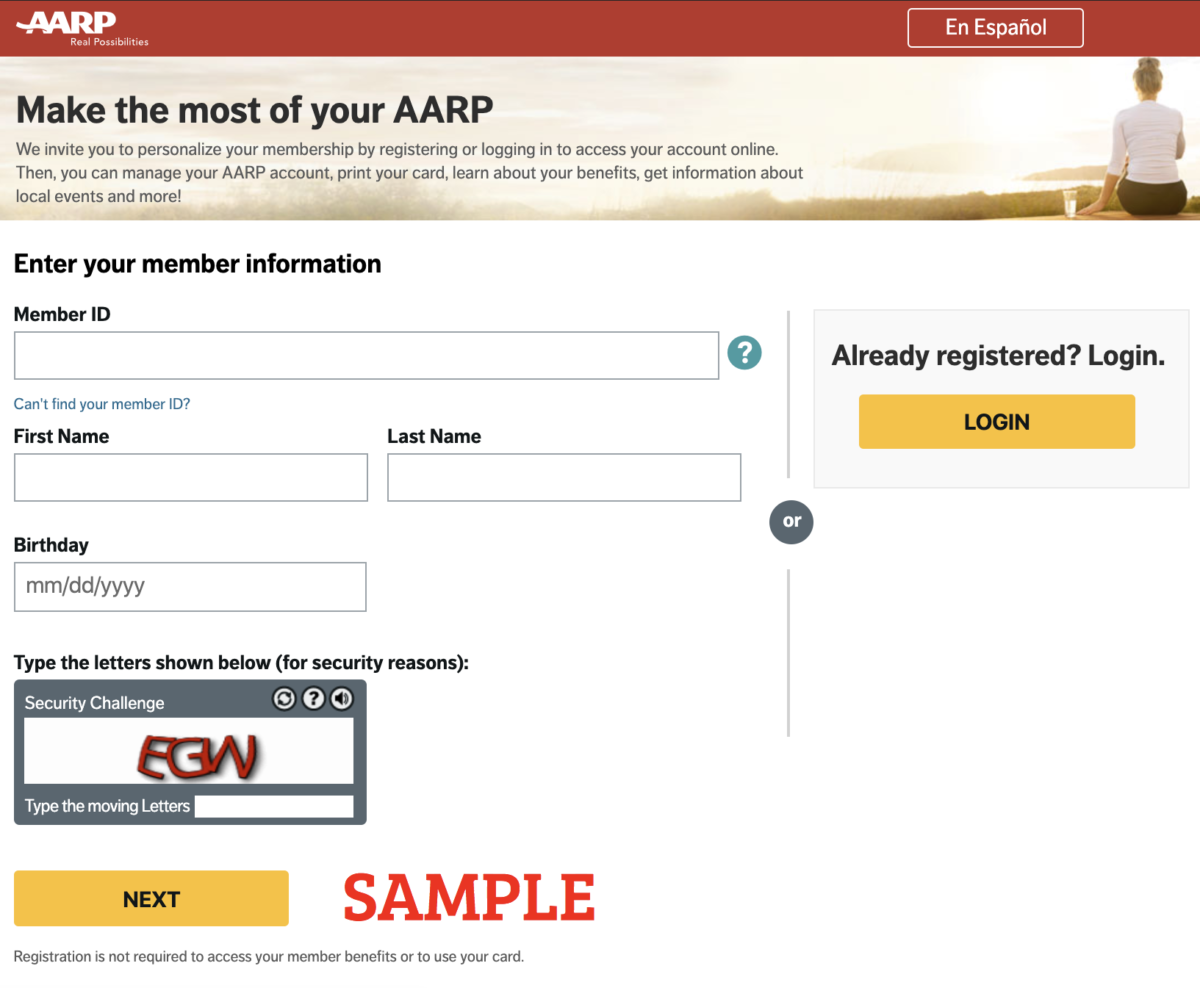 AARP | Registration Form | Medicare LLC