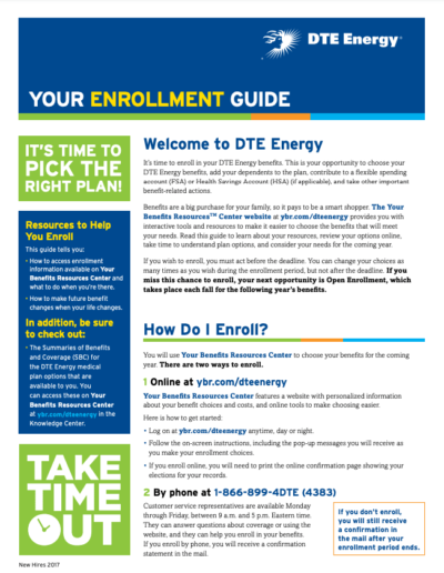 DTE Energy | Employee Benefits | Enrollment Guide | Login