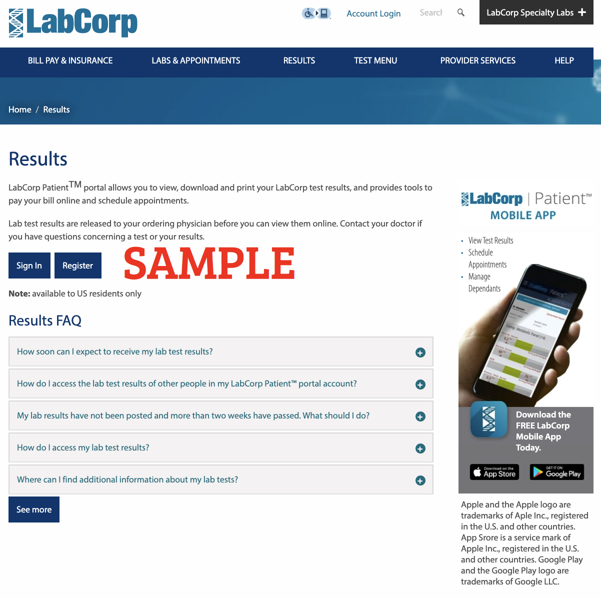 LapCorp | Results | Medicare LLC