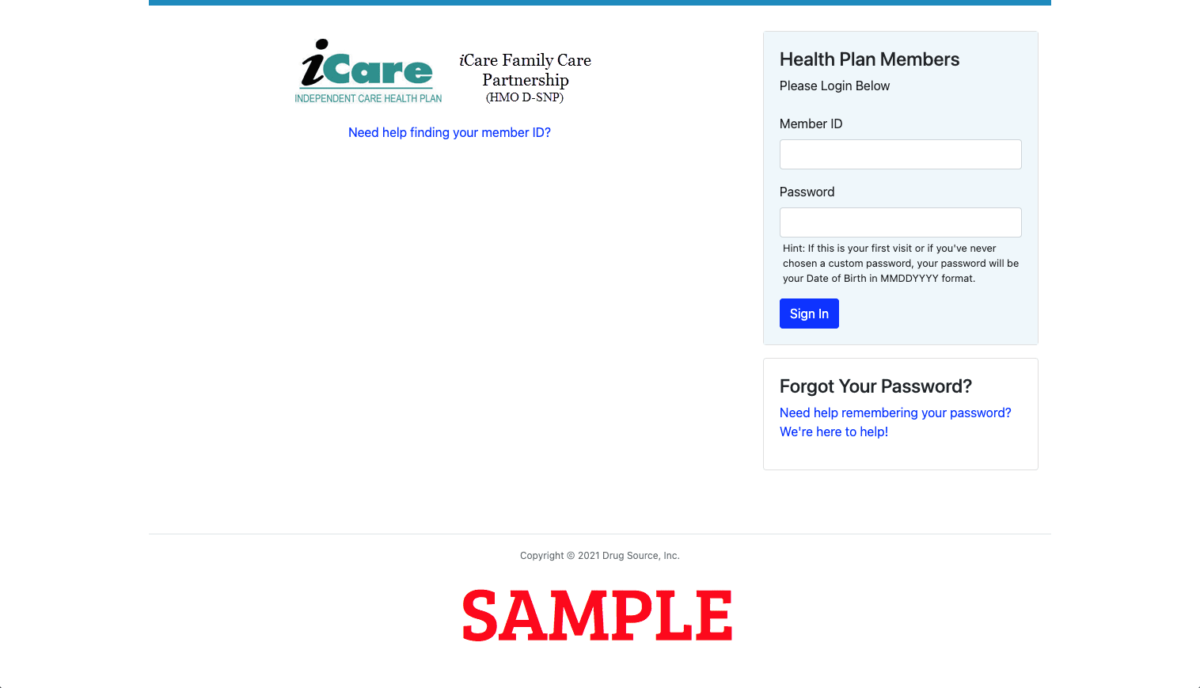 iCare Family Care Partnership (FCP) | OTCHS | CVS | Login | Medicare LLC