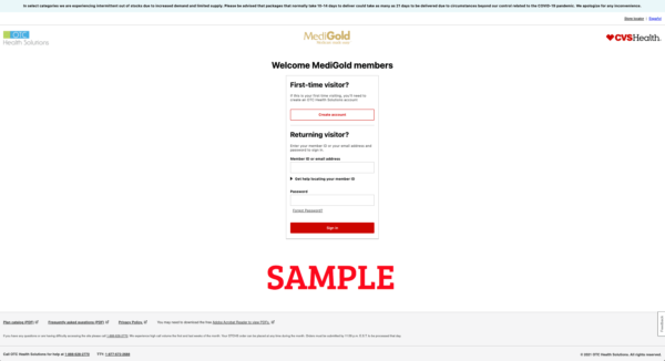 MediGold Medicare Advantage | OTCHS | CVS Health | Login | Medicare LLC