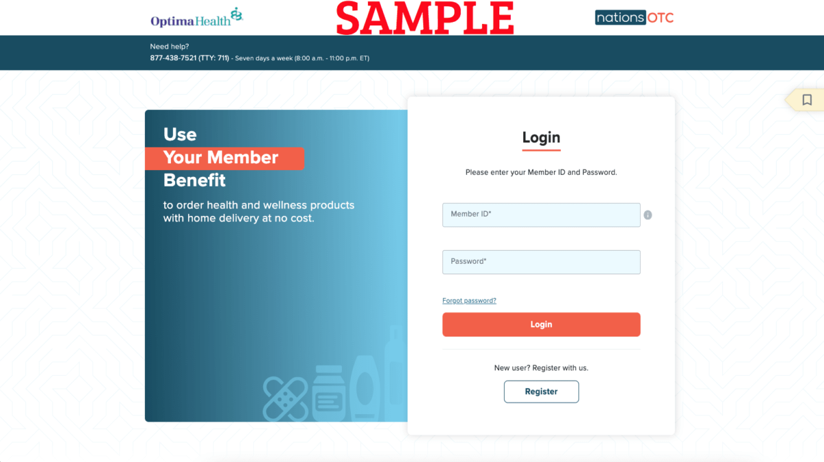 Optima Health | Nations OTC | Over the Counter | Login